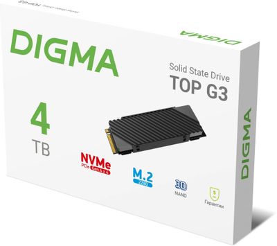 SSD накопитель Digma Top G3 DGST4004TG33T 4ТБ, M.2 2280, PCIe 4.0 x4, NVMe, M.2, rtl – купить в ...