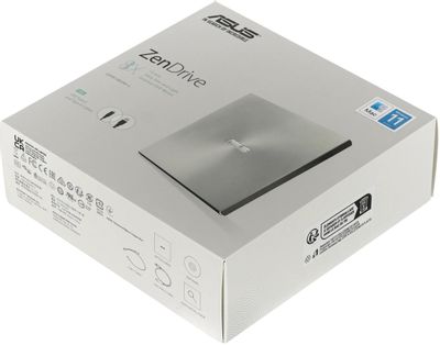 Оптический привод DVD-RW ASUS SDRW-08U9M-U, внешний, USB, серебристый ...