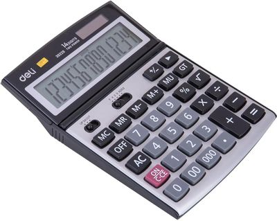 Характеристики Калькулятор Deli E39229, 14-разрядный, серебристый ...