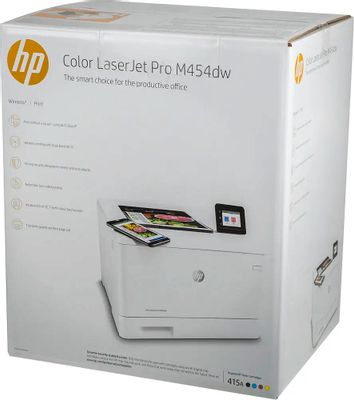 Принтер лазерный HP Color LaserJet Pro M454dw цветная печать, A4, цвет ...