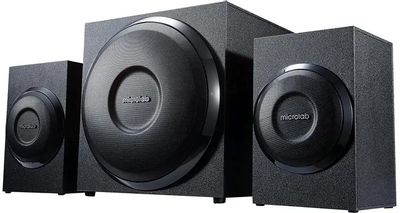 Колонки Microlab M-110, 2.1, черный – купить в Ситилинк | 1993499