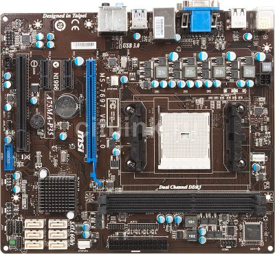 Характеристики Материнская плата MSI A75MA-P35, Socket FM1, AMD A75 FCH ...