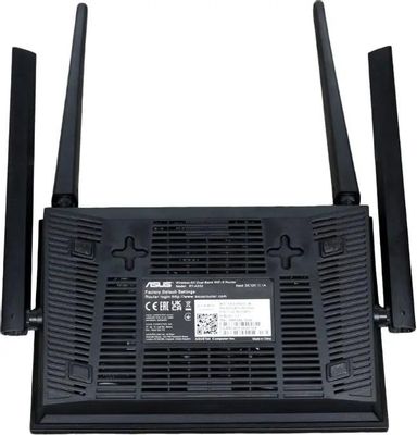 Wi-Fi роутер ASUS RT-AX52, Wi-Fi 6, AX1800, 2.4/5ГГц, 3 LAN, черный ...