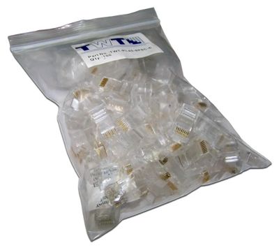 Коннектор Lanmaster (TWT-PL45-8P8C-6) UTP кат.6 RJ45 прозрачный (упак ...