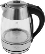 Чайник электрический CENTEK CT-0012, 2200Вт, серебристый и черный – купить в Ситилинк | 1923073