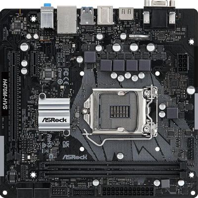 Материнская плата ASRock H470M-HVS R2.0, LGA 1200, Intel H470, mATX ...