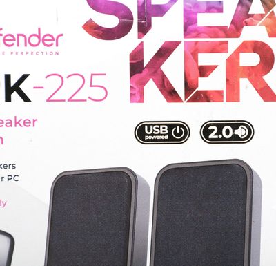 Колонки Defender SPK-225, 2.0, черный [65220] – купить в Ситилинк | 1460795