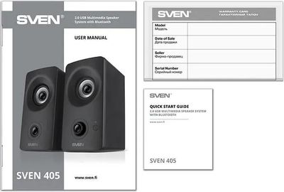 Колонки Bluetooth Sven 405, 2.0, черный [sv-021122] – купить в Ситилинк | 1895393