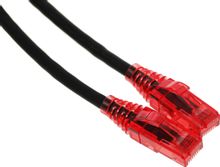 Патч-корд Hyperline PC-LPM-UTP-RJ45-RJ45-C5e-1M-LSZH-BK, вилка RJ-45 ...