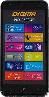 Смартфон Digma E502 4G VOX, серый – купить в Ситилинк | 489311