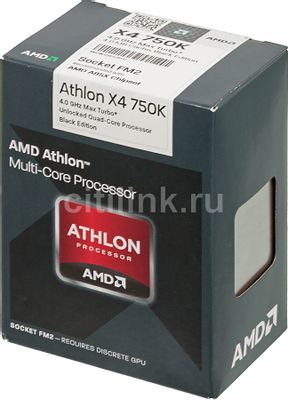 Характеристики Процессор AMD Athlon X4 750K, SocketFM2, BOX ...
