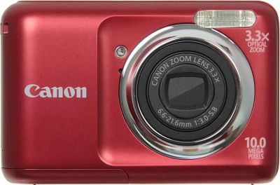 Цифровой компактный фотоаппарат Canon PowerShot A800, красный – купить ...
