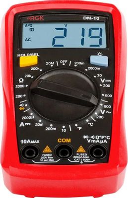 Мультиметр цифровой RGK DM-10, ручной [776554] – купить в Ситилинк | 1599004