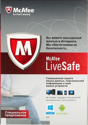 Характеристики ПО McAfee LiveSafe Promo BOX (BOXMLS139001RAA) (845033 ...