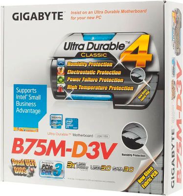 Характеристики Материнская плата Gigabyte GA-B75M-D3V, LGA 1155, Intel ...