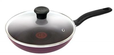 Сковорода Tefal Cook Right 04166928, 28см, с крышкой, сиреневый ...