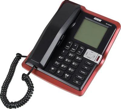 Проводной телефон BBK BKT-258 RU, черный и красный – купить в Ситилинк ...