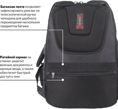 Рюкзак BRAUBERG Functional Progress, 48.2 х 7.7 х 37.1 см, 1.204кг ...