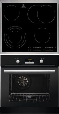 Встраиваемый комплект Electrolux EHF96547XK + EZB52410AK, черный ...