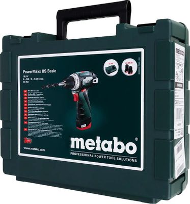 Дрель-шуруповерт METABO PowerMaxx BS Basic, 2Ач, с двумя аккумуляторами ...