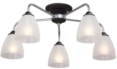 Люстра VITALUCE V3946-1/5PL, 5 х 40 Вт, черный/белый – купить в Ситилинк | 1755485