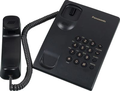 Проводной телефон Panasonic KX-TS2350RUB, черный – купить в Ситилинк ...