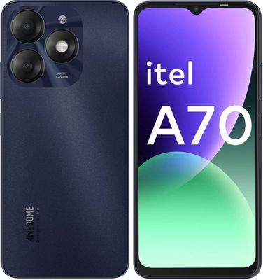6.6" Смартфон ITEL A70 4/256Gb, A665L, IPS, 60Гц, 5000мAч, черный ...
