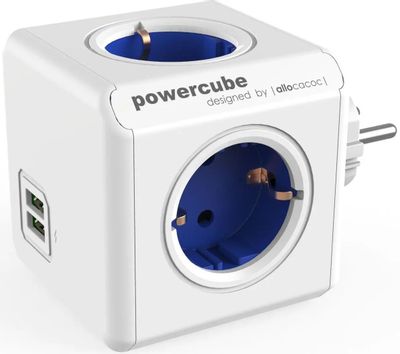 Сетевой разветвитель Allocacoc Original 1202BL/DEOUPC, белый/синий ...