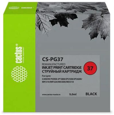 Характеристики Картридж Cactus CS-PG37, PG-37, черный / CS-PG37 (690143 ...