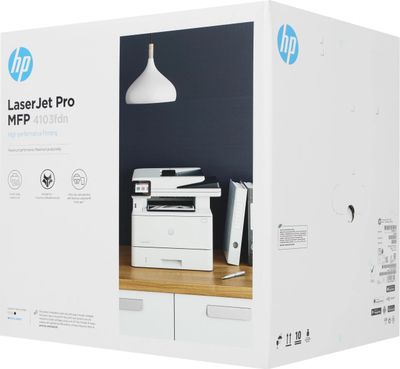 Характеристики МФУ лазерный HP LaserJet Pro 4103fdn черно-белая печать ...