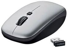 Мышь Logitech V550 Nano, лазерная, беспроводная, USB, серый [910-000891 ...