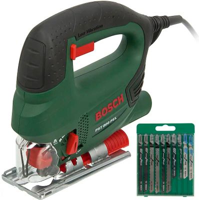 Обзор товара лобзик Bosch PST 800 PEL +10пил. 530Вт 3000ходов/мин ...