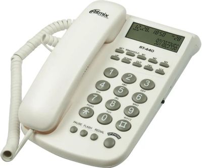 Характеристики Проводной телефон Ritmix RT-440, белый (1092927) смотреть в СИТИЛИНК