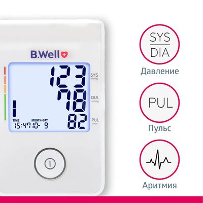 Тонометр автоматический B.Well MED-53, (без адаптера питания), 22-42см ...
