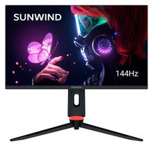 Характеристики 23.8" Монитор SunWind SUN-M24BG120, 1920x1080, IPS, 144Гц, 2хHDMI, 1хDP, черный ...