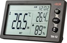 Термогигрометр портативный RGK TH-12, с поверкой, черный [779272] – купить в Ситилинк | 1900809