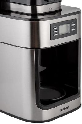 Кофеварка KitFort КТ-781, капельная, нержавеющая сталь / черный – купить в Ситилинк | 1893466