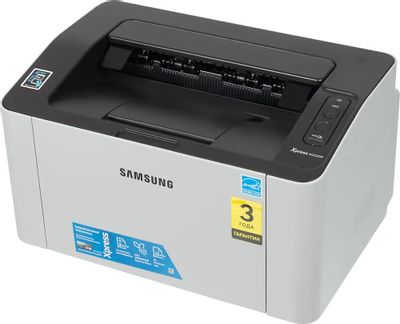 Принтер лазерный Samsung SL-M2020W черно-белая печать, A4, цвет серый ...