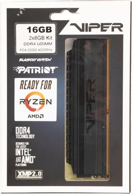 Оперативная память Patriot Viper 4 Blackout PVB416G400C9K DDR4 - 2x 8ГБ ...